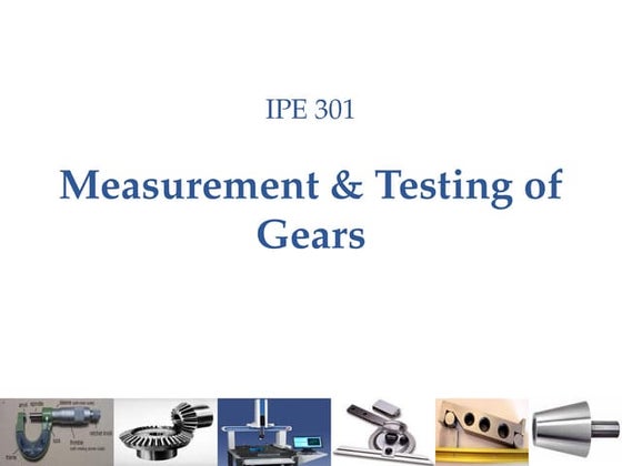 L6 measurement of gear tooth | PPTX