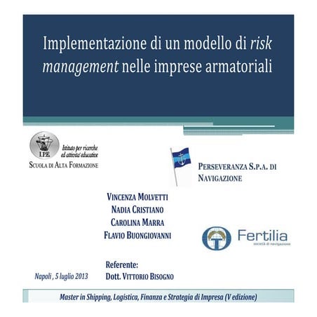 IPE - Project work Perseveranza - MIS 2013 - Implementazione di un ...