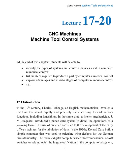 CNC machines literature review | PDF