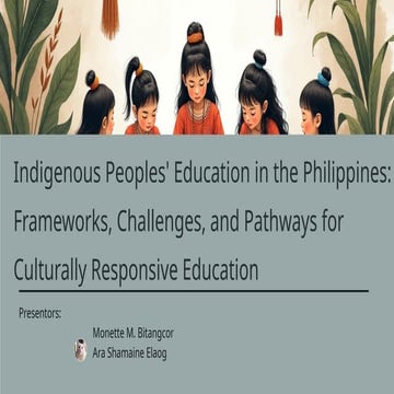 IPED report presention for indigenous people | PPTX