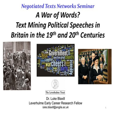 A War of Words? Text Mining Political Speeches in Britain in the 19th ...