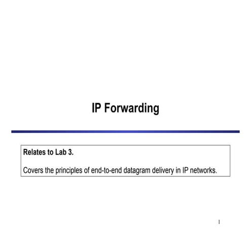 Ipforwarding Lab3 In Routing And Switching Ppt 1845