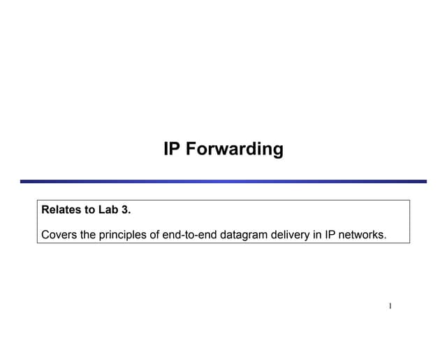 Ipforwarding Lab3 In Routing And Switching Ppt 1845