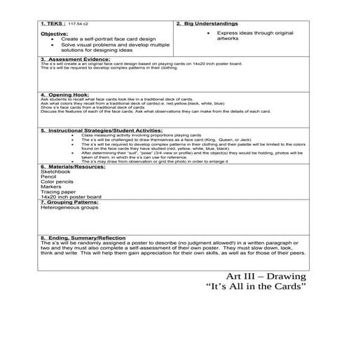 Ipg lesson plan all-in_the_cards | DOC