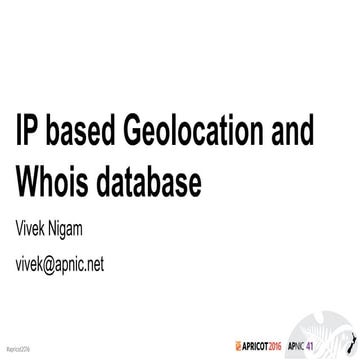 Ip Based Geolocation And Whois Database Ppt 