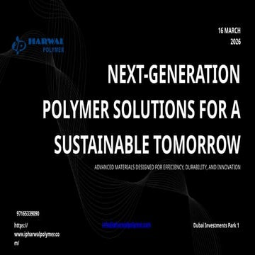 IP Harwal Polymer - Next-Generation Polymer Solutions for a Sustainable ...