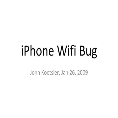 Phone Wifi Bug | PPT