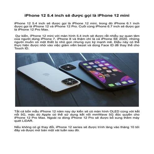 iPhone 12 mini will have a 5.4-inch display | PDF