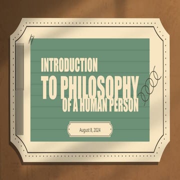 Definition and Nature of Philosophy - IPHP Lesson 1 | PPTX