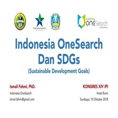 Indonesia OneSearch Dan SDGs | PPT