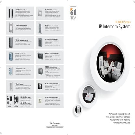 Toa Electronics N-8000 Series - IP Intercom System | PPT