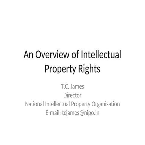 to know about intelectual property and relared | PPT