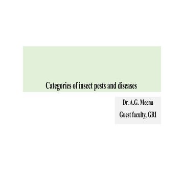 Lec. 15. Pests - Definition - Categories, Causes for outbreak of pests.ppt