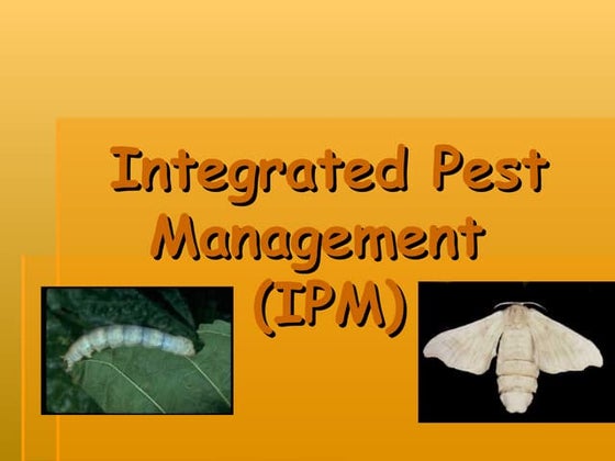 IPM - Integrated Pest management | PPT