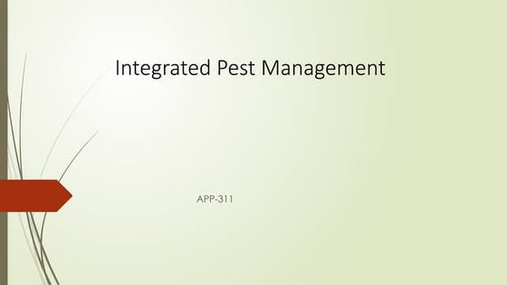 IPM:- Integrated Pest Management | PPTX