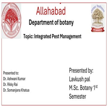 Integrated Pest Management (IPM) | PPTX