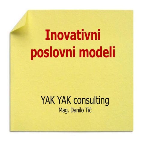 Inovativni poslovni modeli | PPT