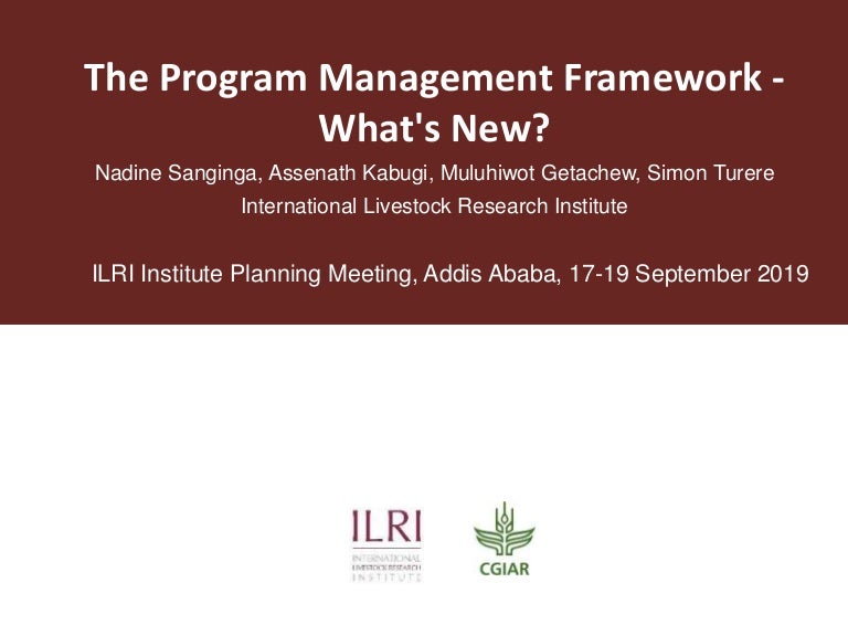 The Program Management Framework What s New The Program Management Framework What s New