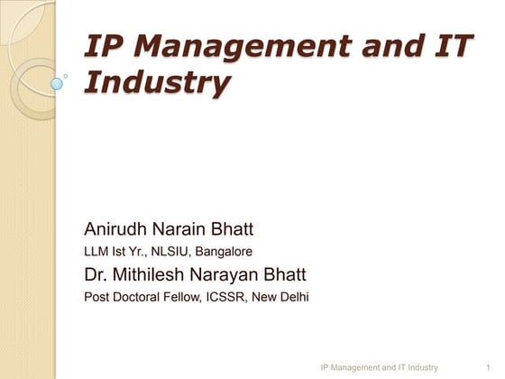 Intellectual Property Strategy | PPT