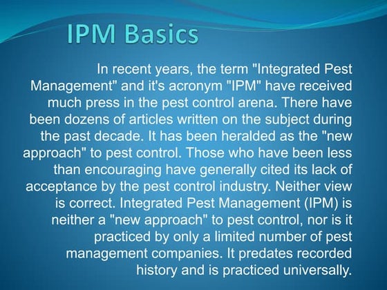IPM:- Integrated Pest Management | PPT