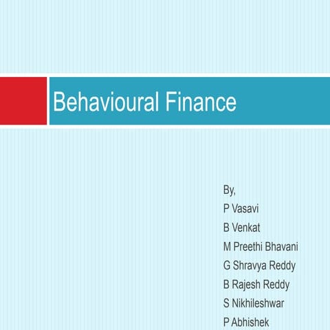 Heuristics- Behavioural finance | PPTX | Stocks and Bonds | Personal ...