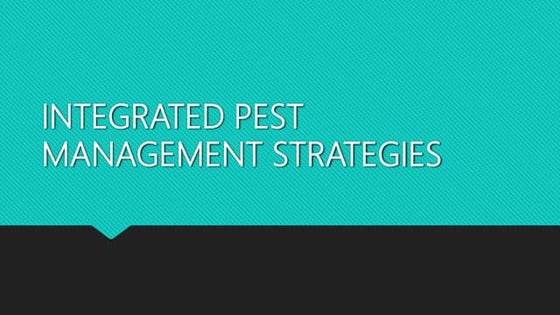 IPM:- Integrated Pest Management | PPT
