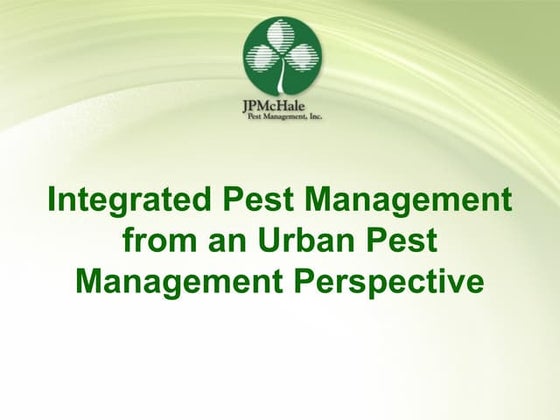 Integrated Pest Management | PPT | Agriculture | Industries