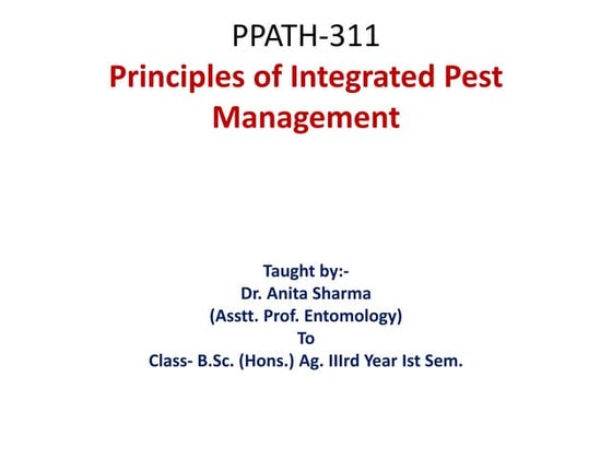 Different sampling techniques for insect population estimation | PPT