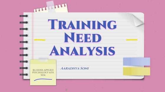 Mempelajari Training Needs Analysis Dengan Baik.ppt