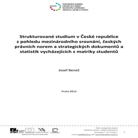 Strukturované studium v České republice z pohledu mezinárodního ...
