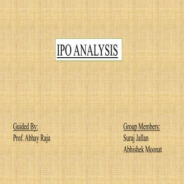 Ipo analysis | PPTX