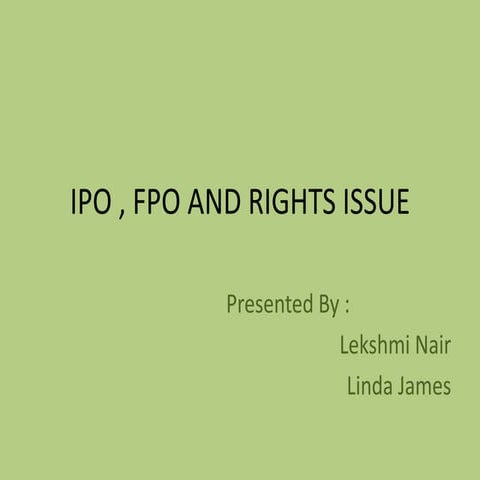 Ipo fpo | PPTX