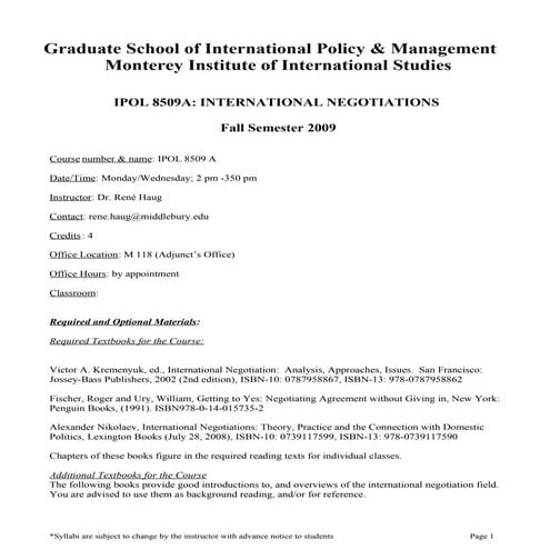 Fall Semester IRL 3110 A- Simulation Exercise _ Course Outline.pptx