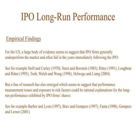 IPO long-run underperformance slides 2020-2021 U30273 ...