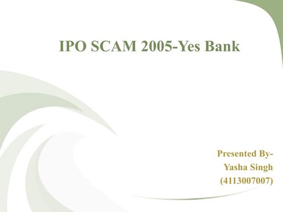 NSEL Scam – Case Study | PPT