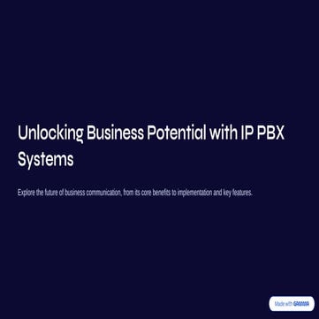 EPABX SYSTEM | PPTX