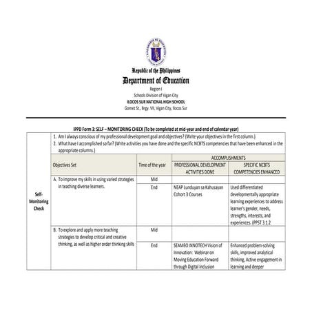 Sample IPPD Form 3-SELF-MONITORING CHECK .pdf