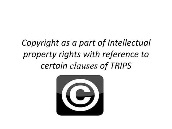 TRIPs agreement - WTO | PPT