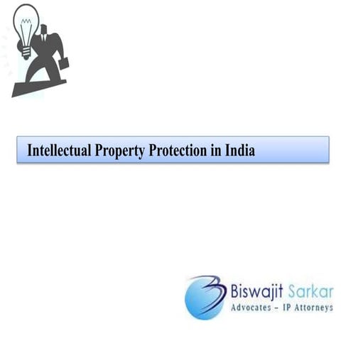 Intellectual Property Protection in India | PPTX | Law