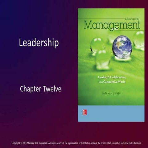 Principle and Practice of Management MGT Ippt chap012 | PPT
