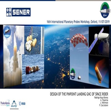 Design of the pinpoint landing GNC of Space Rider | PDF