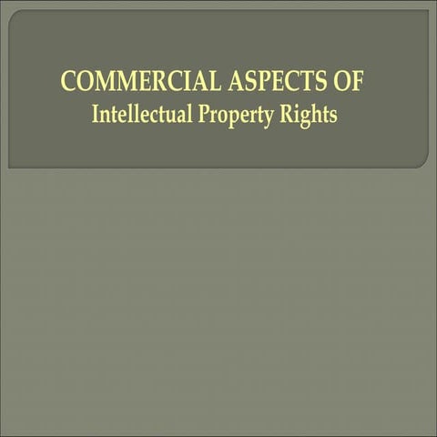 intellectual prperty right | PPT | Technology & Computing