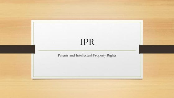 Patent | PPT