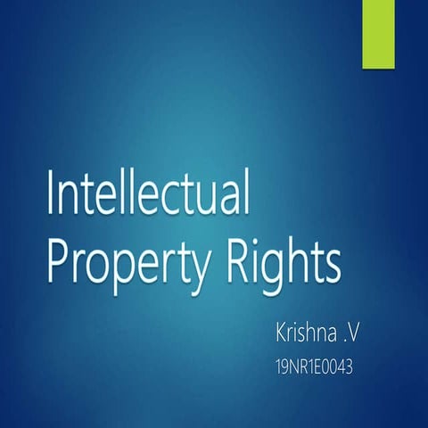 Intellectual property rights | PPT