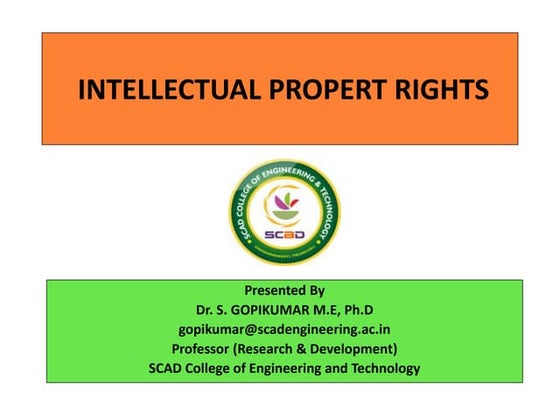 Intellectual property rights | PPT