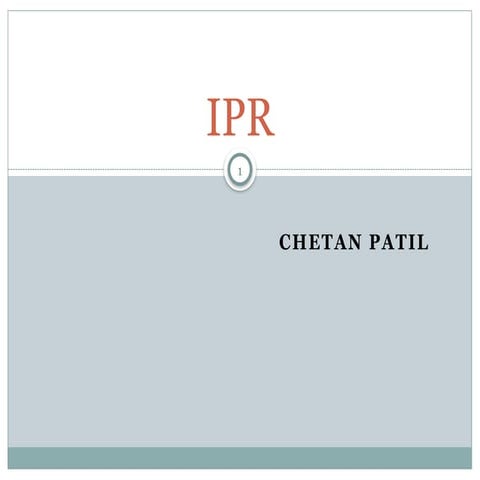 Indian intellectual priority rights basics | PPTX