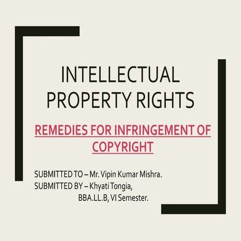 Intellectual Property Rights | PPT