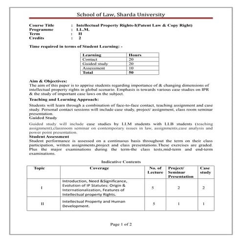 Ipr i course-module[1] | DOC
