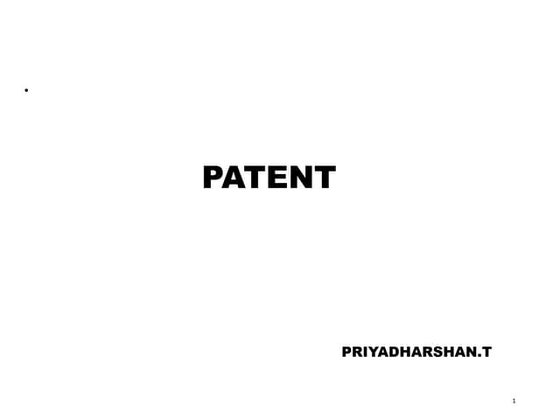 Patent | PPT