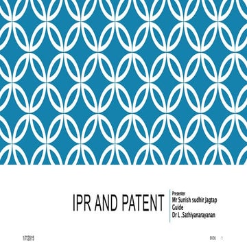 Ipr and patent | PPTX